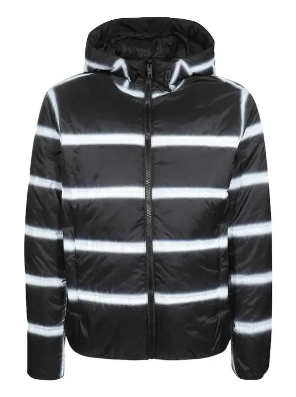 Givenchy Striped Puffer Jacket With Hood - Black