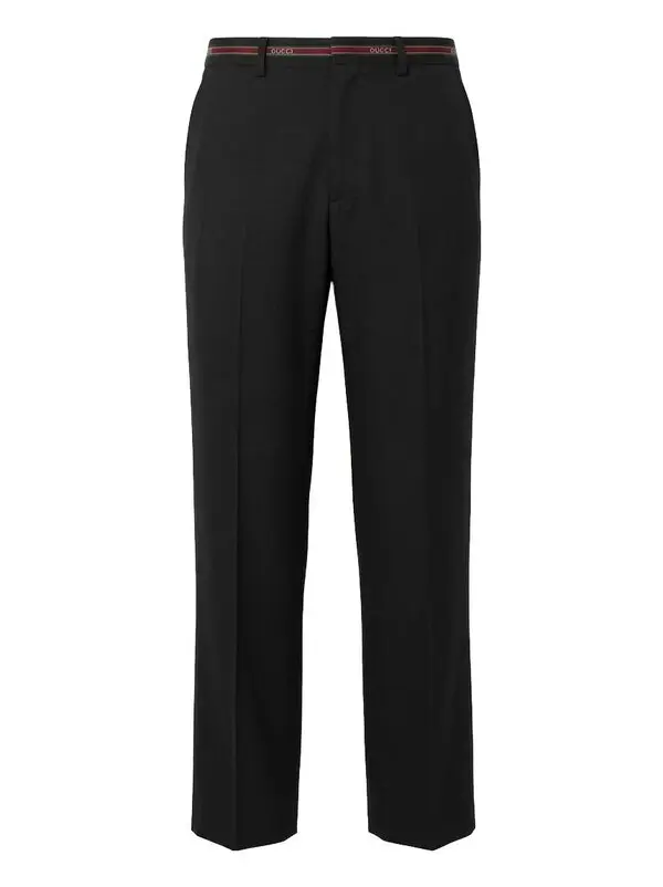Gucci Wool Pants With Selvedge Detail - Dark Blue
