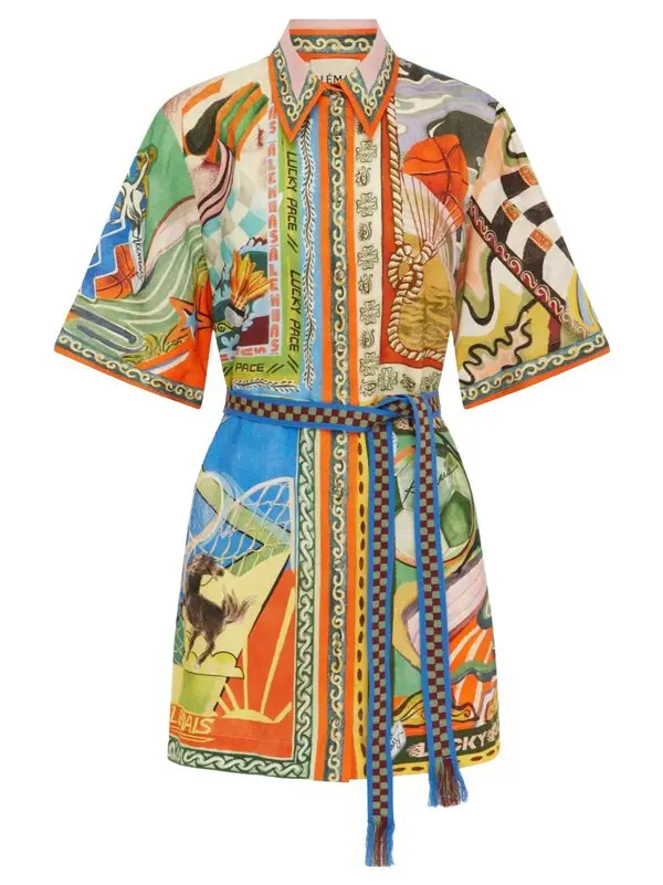 ALEMAIS Lucky Pace Shirt Dress - Multi