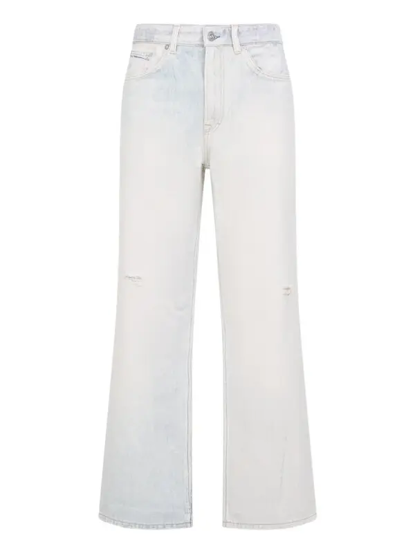 Our Legacy Distressed Wide-leg Jeans - White