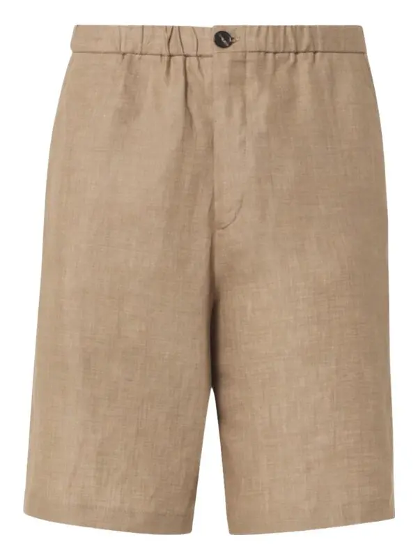 Loro Piana Elasticated Waist Shorts With Button Detail - Beige