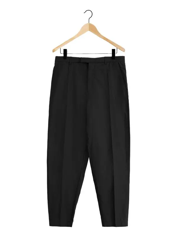 LEMAIRE Zipped Tapered Leg Trousers - Black