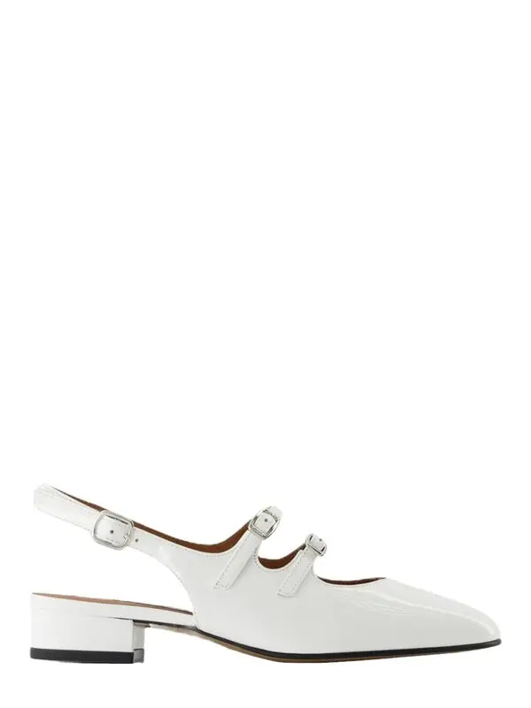 CAREL Buckle Mule High Heels - White