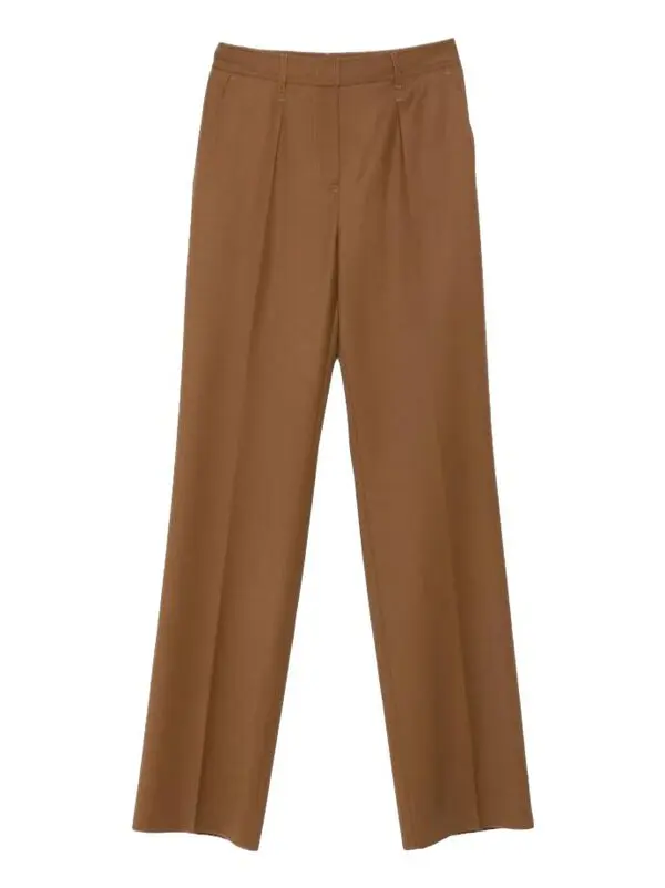 Max Mara Cannes Pleated Trousers - Brown