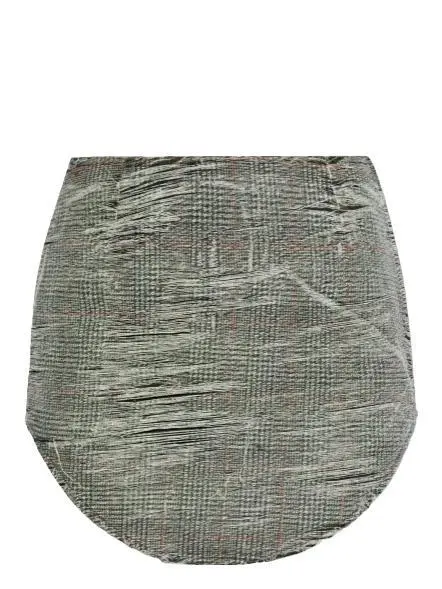 DIESEL® De-ada-fsg Checkered Distressed Skirt - Gray
