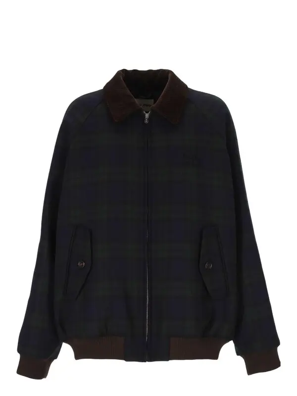 Miu Miu Checked Twill Blouson Jacket - Black