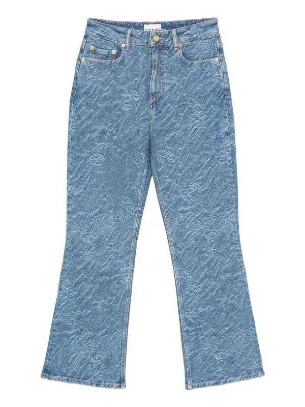 GANNI Flared Leg Jeans - Blue