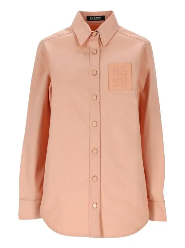 Raf Simons Logo Long Sleeve Shirt - Nude