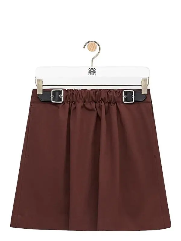 Loewe Belted Mini Skirt - Brown