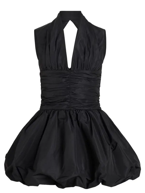PATOU Ruched Halterneck Mini Dress - Black