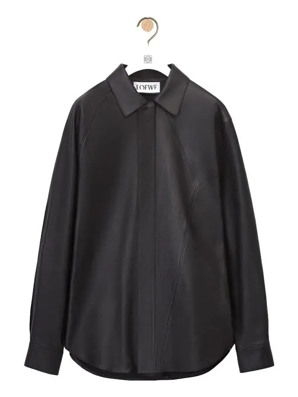 Loewe Puzzle Shirt In Nappa - Black