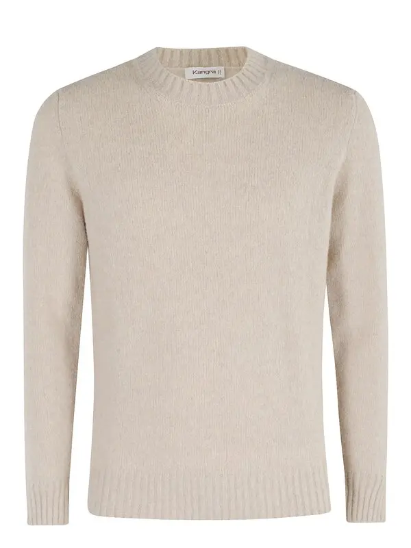 KANGRA Crewneck Long-sleeve Sweater - Naturale