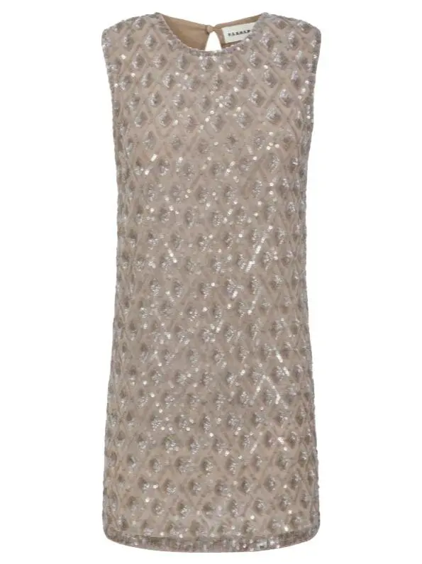 P.a.r.o.s.h Sequined Mini Dress - Stucco