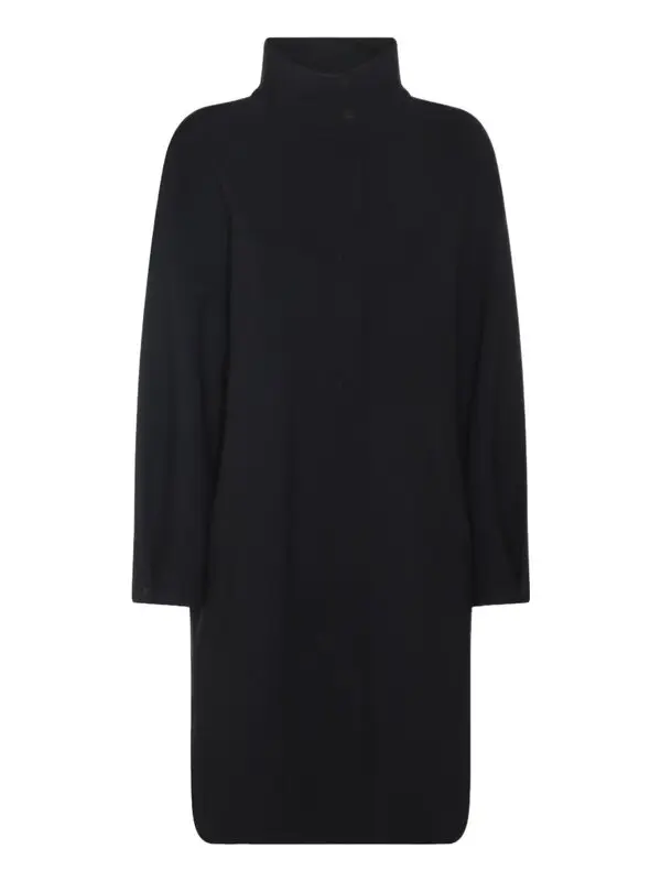 Herno High-neck Long-sleeve Coat - Black