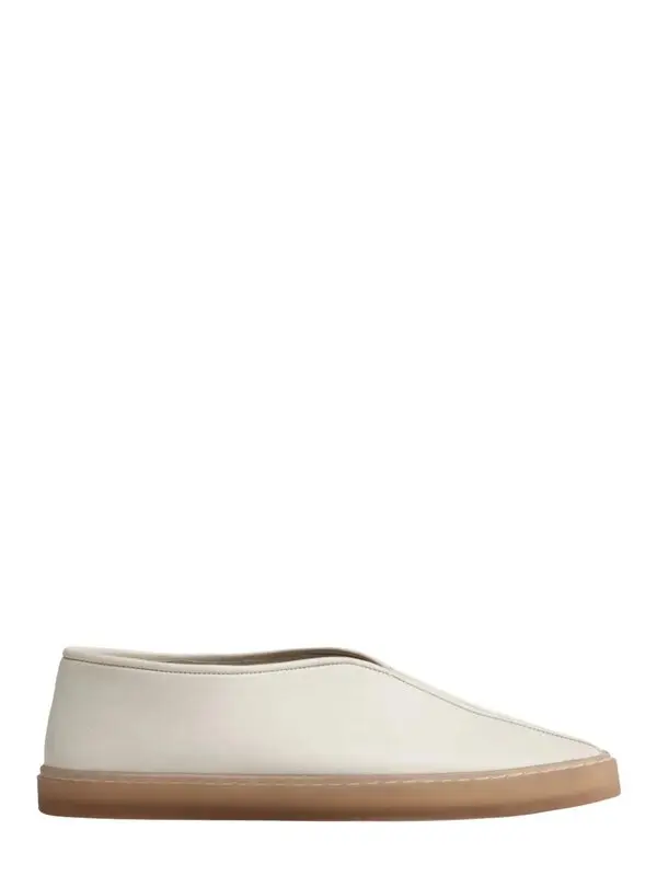 LEMAIRE Clay White Square Toe Sneakers - Nude