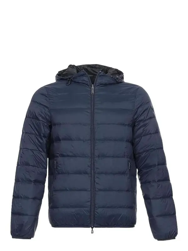 Emporio Armani Padded Hooded Down Jacket - Blue