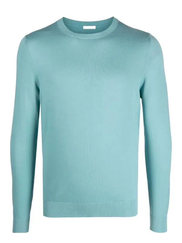 Malo Long-sleeve Cotton Jumper - Blue
