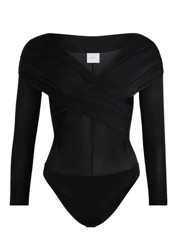 PATOU Wrap Bodysuit - Black