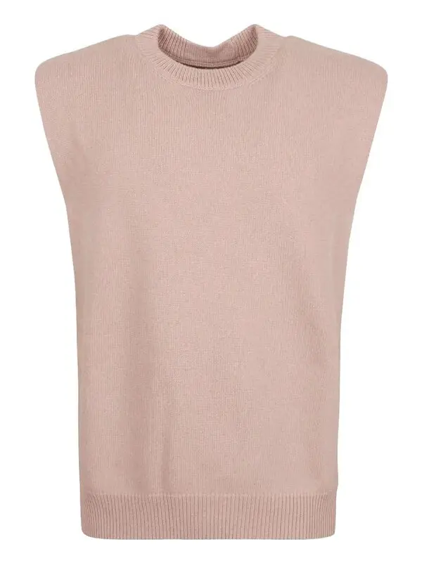 JIL SANDER Sleeveless Knitted Gilet - Nude