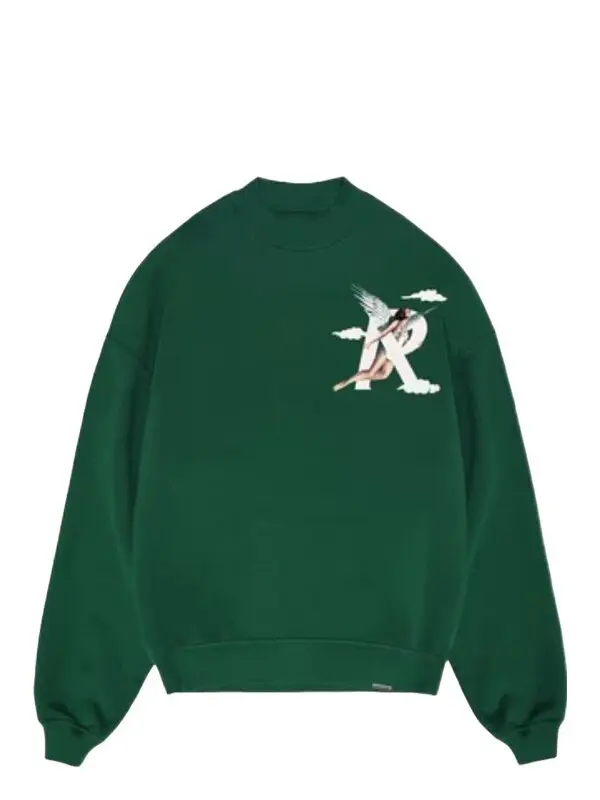 REPRESENT Storms In Heaven" Crewneck Sweatshirt - Green