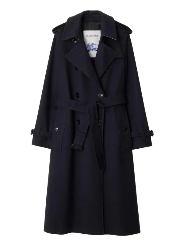 Burberry Long Trench Coat - Navy