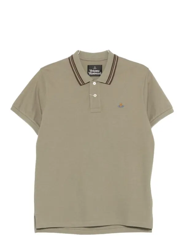 VIVIENNE WESTWOOD Classic Orb Collar-trim Polo Shirt - Nude