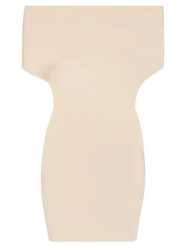 Jacquemus La Robe Cubista Off-shoulder Dress - Nude