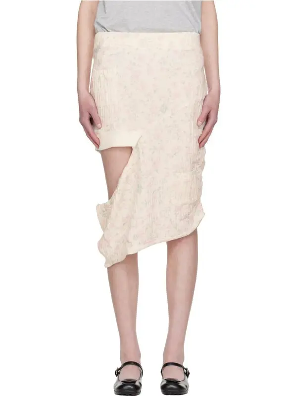 OPEN YY Floral Patterned Asymmetrical Skirt - Multi-color