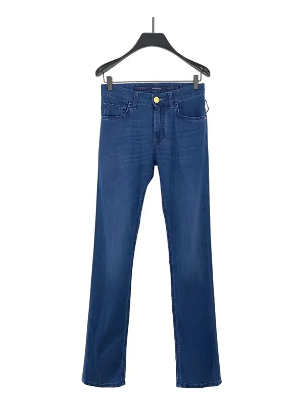 Stefano Ricci Logo Denim Trousers - Blue