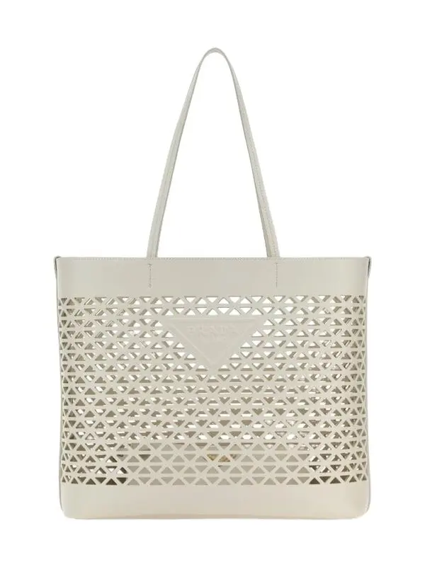 Prada Logo Shoulder Bag - White