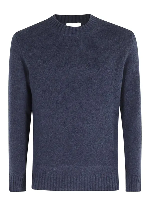KANGRA Long-sleeved Crew Neck Sweater - Blue