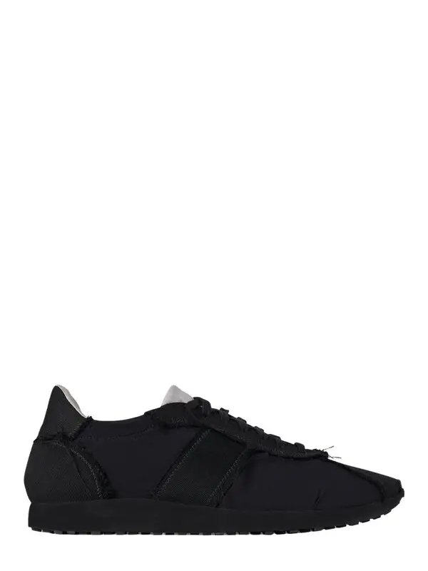 THE ROW Mica Lace-up Canvas And Nylon Sneakers - Black/light Gray