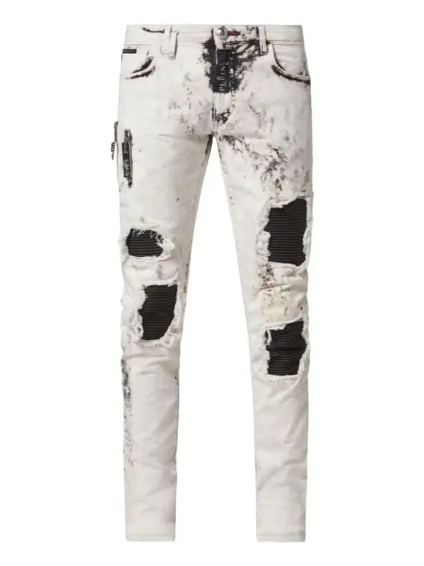 Philipp Plein Logo Jeans - White