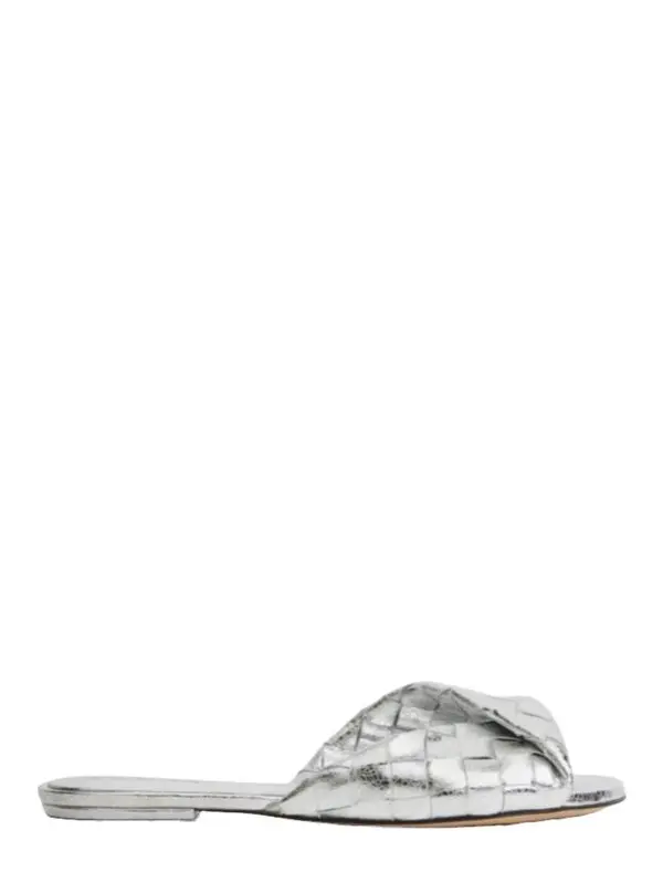 Bottega Veneta Blink Flat Mule - Silver
