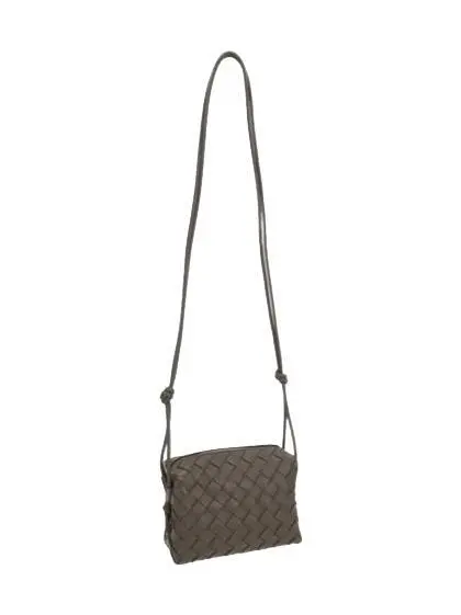 Bottega Veneta Mini Loop Woven Shoulder Bag - Brown