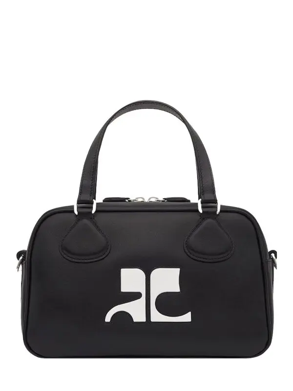 COURREGES Logo Shoulder Bag - Black