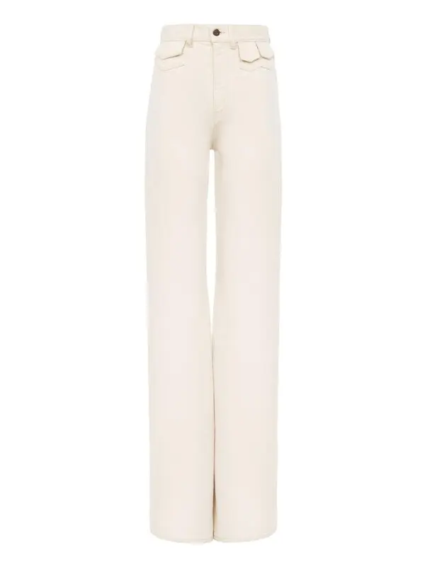 Chloé High-waisted Flared Jeans - White