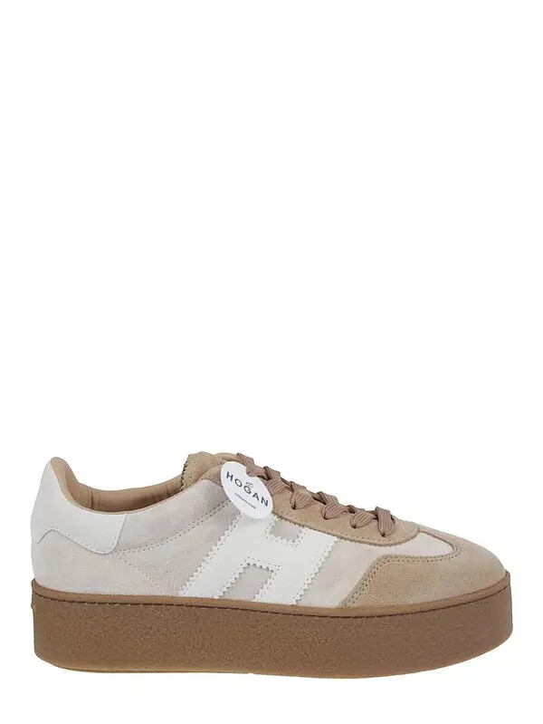 Hogan Platform Leather Sneakers - Brown