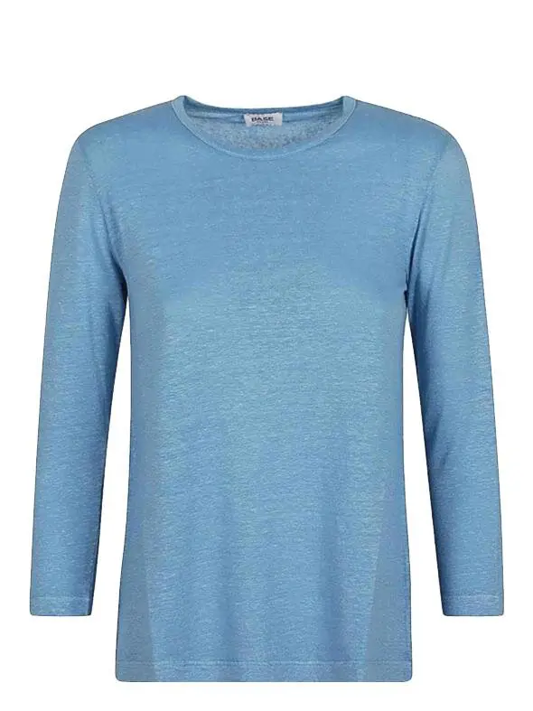 BASERANGE Plain Jersey Long Sleeve T-shirt - Blue