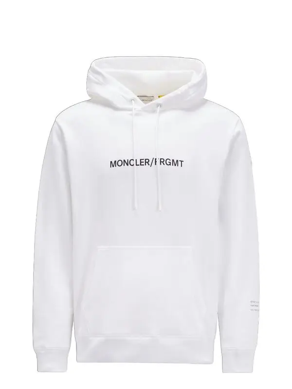 Moncler Floral Motif Hoodie - Optical White