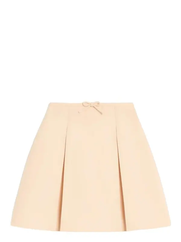 Valentino Garavani Bow Detailed Pleated Skort - Nude