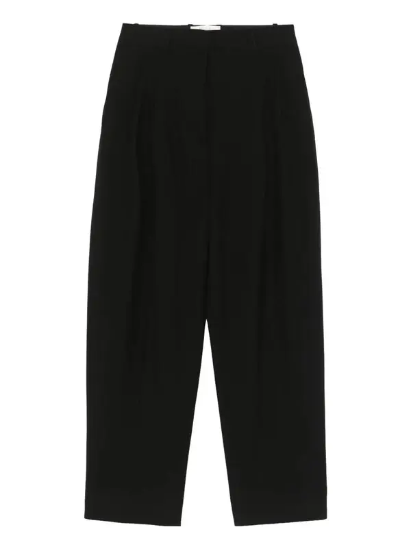 Studio Nicholson High-rise Tailored Straight-leg Trousers - Black