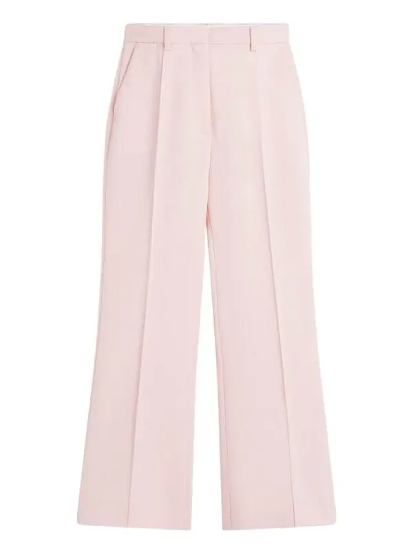 LANVIN Pleated Detail Flared Cropped Trousers - Pink