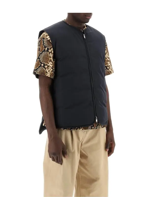 JIL SANDER Zipped Down Vest - Black