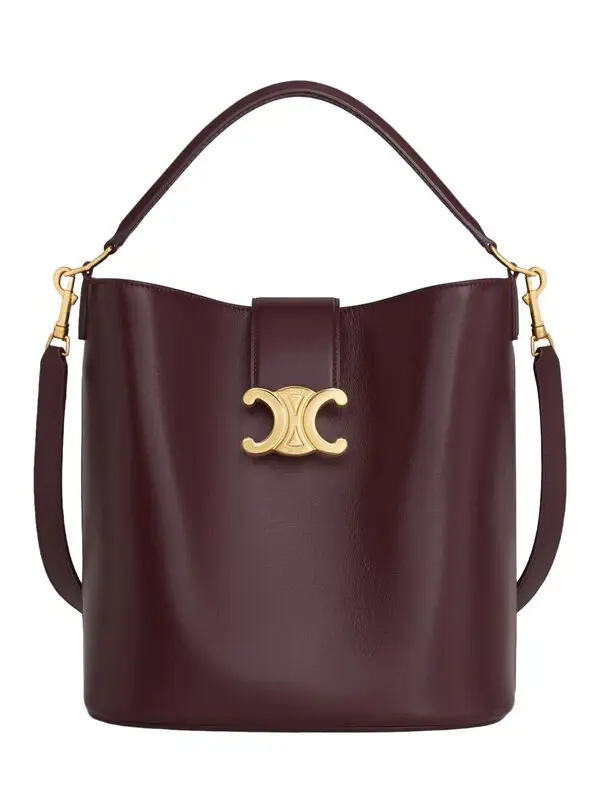 Celine Medium Bucket Bag In Smooth Calfskin - Red