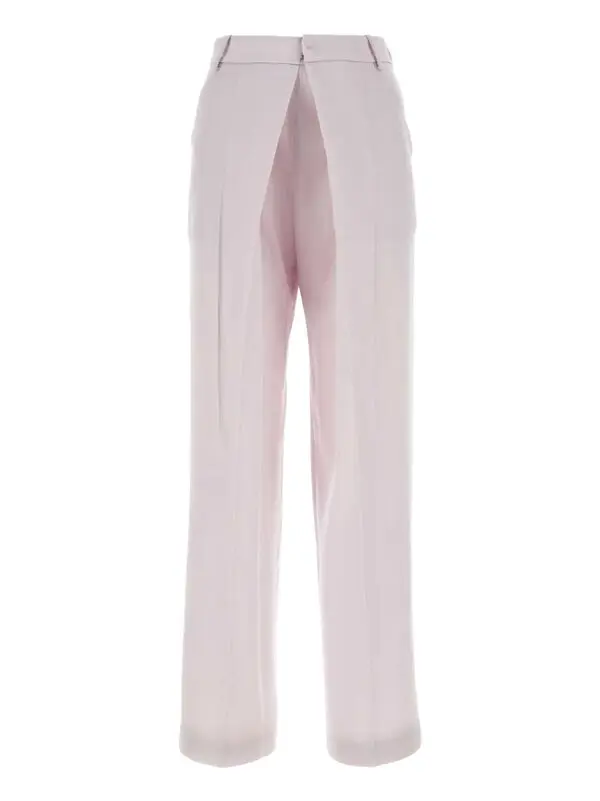 LOW CLASSIC Pleated Tailored Trousers - White