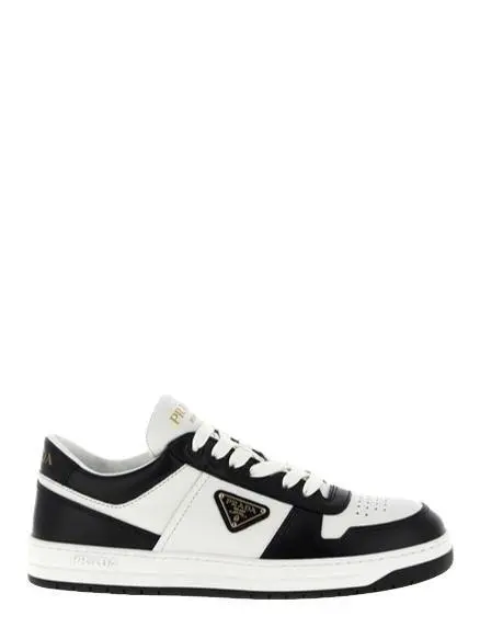 Prada Downtown Lace-up Sneakers - White / Black