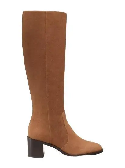 STUART WEITZMAN Knee-high Block Heel Boots - Khaki/dark Brown