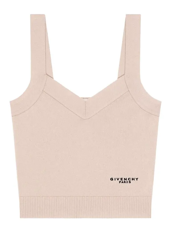 Givenchy Wool And Cashmere V-neck Tank Top - Powder