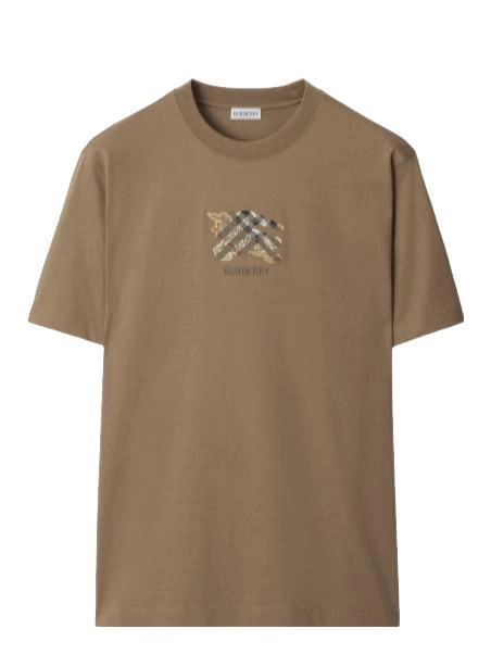 Burberry Logo Detailed Crewneck T-shirt - Brown